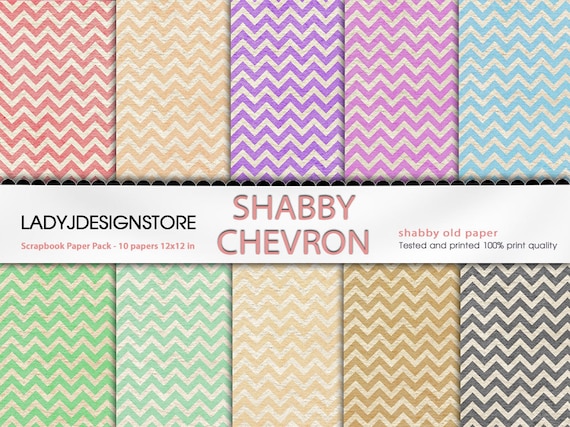 SHABBY CHEVRON digital paper - 10 old vintage chevron paper backgrounds ...
