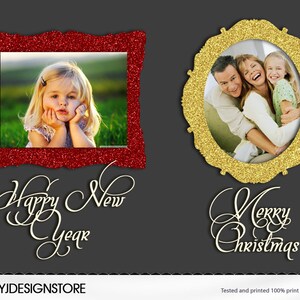 GLITTER CHRISTMAS FRAMES 16 Clipart Glitter Labels, Frames, Instant ...