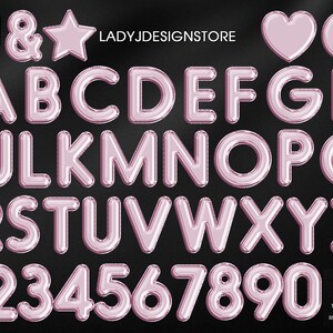 Pink Powder Foil Balloon Alphabet Clip Art PNG Transparent Lilac ...