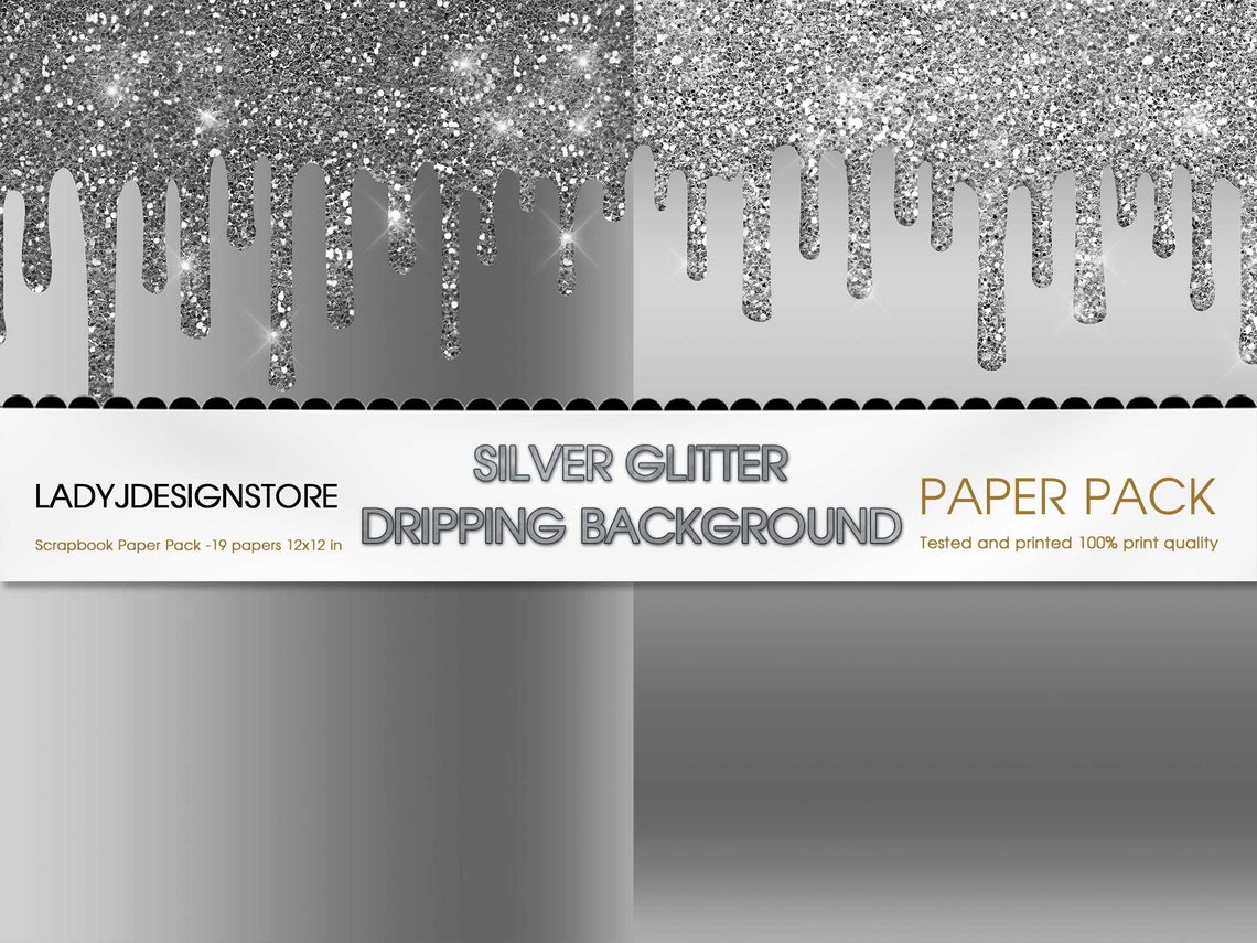 Sparkly Silver Glitter Foil Dripping Sparkle Foil Dripping - Etsy