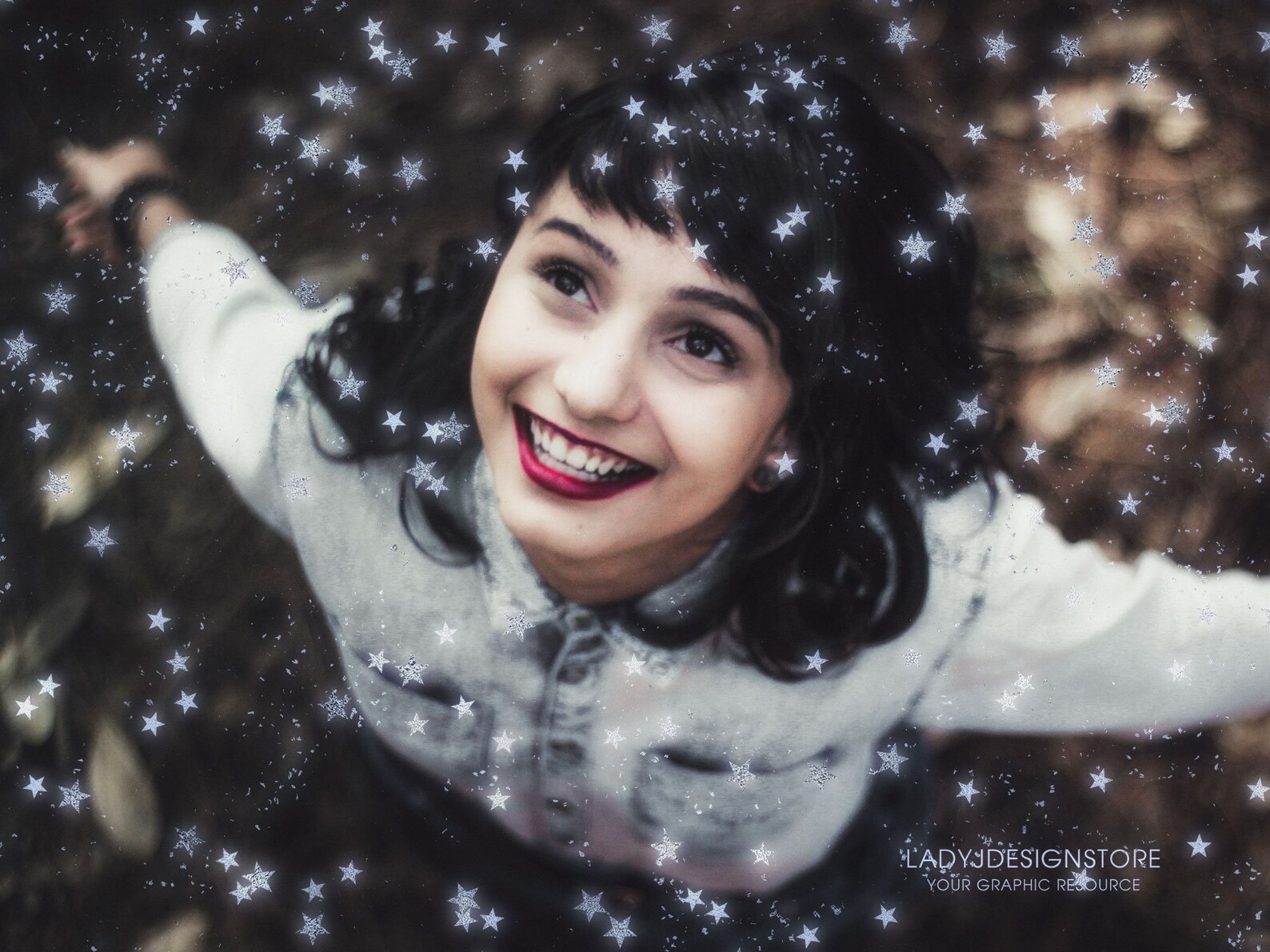 Seamless Silver Stardust Overlays Starry Night Gold Star - Etsy