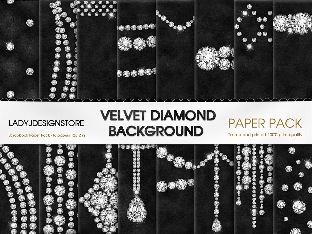 Diamonds Velvet Digital Paper, Diamonds and Velvet Digital Paper ...
