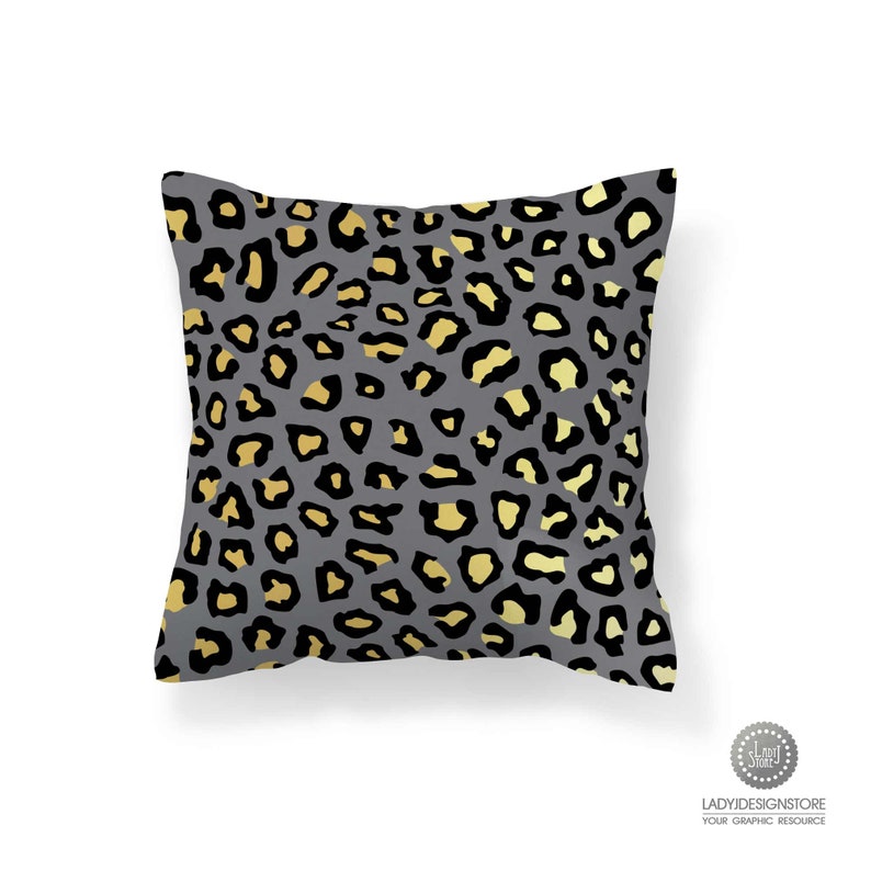 Seamless Gold Foil Leopard Background Leopard Skin Pattern | Etsy