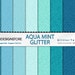 Glitter AQUA MINT Digital Papers 8 Glitter Textures Paper - Etsy