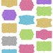 Rainbow Glitter Label Clipart Pack 30 Digital Glitter Clipart Labels ...