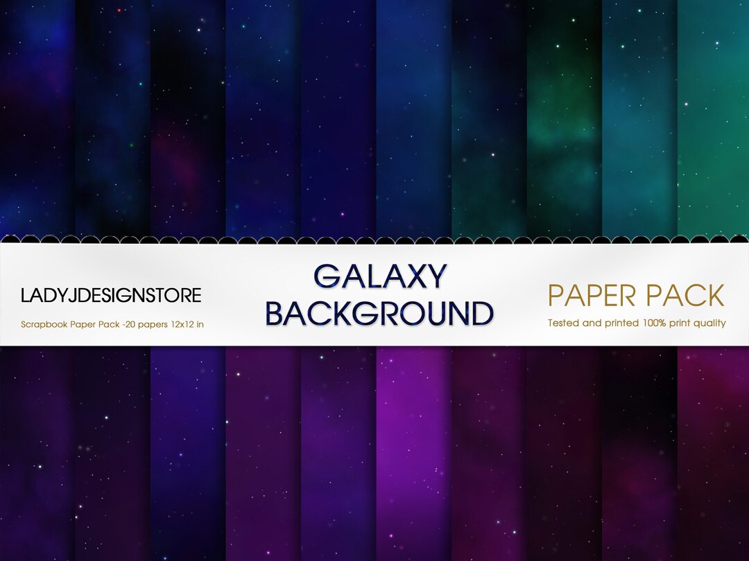 Galaxy, Stars, Space Backgrounds Digital Paper 20 Galaxy Seamless ...