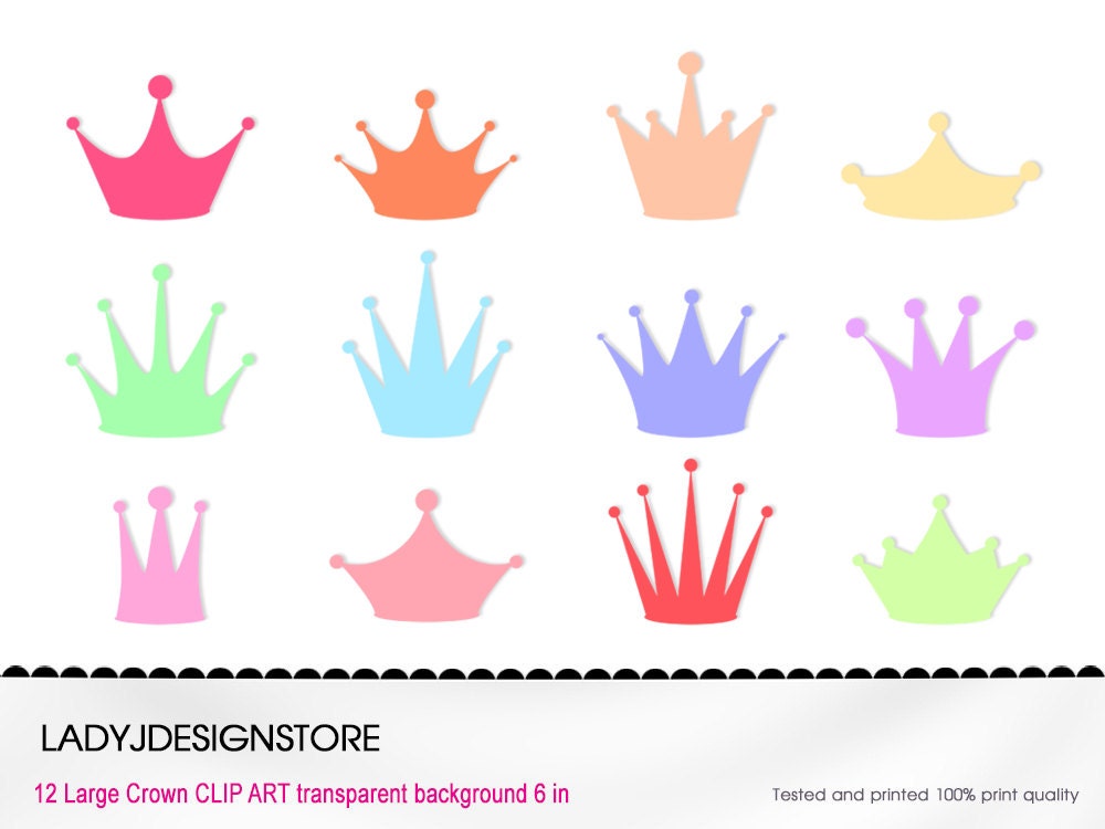 Pastel Crown ClipArt 12 Digital clipart crowns for | Etsy