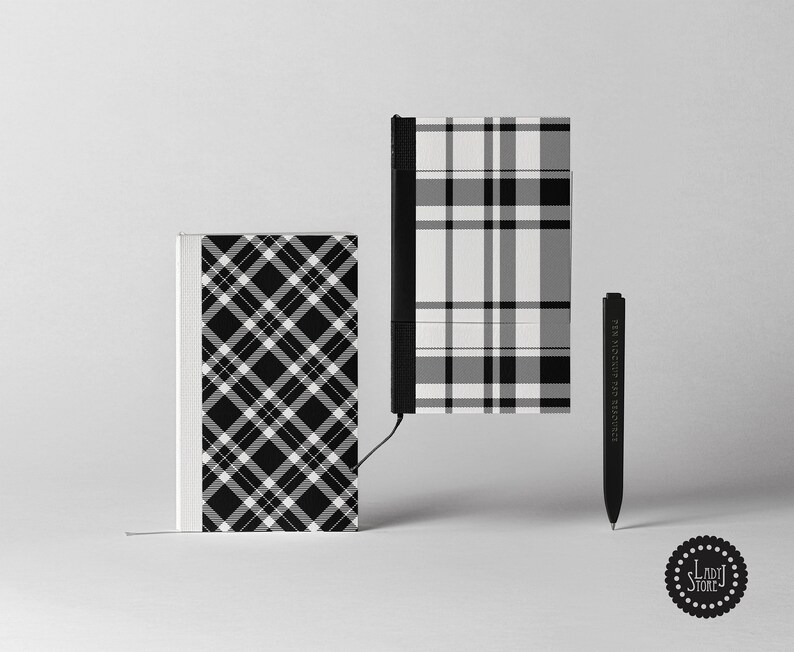Plaid Black & White Digital Paper Lumberjack Tartan Checkers - Etsy