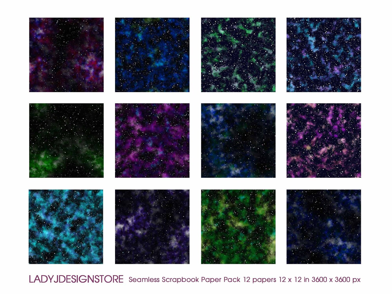 Space Galaxy Stars Backgrounds Digital Paper 12 Galaxy - Etsy
