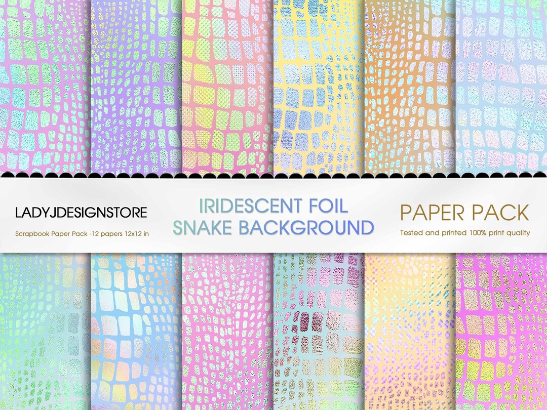 Iridescent Snake Skin Print Digital Paper Seamless Pattern Backgrounds ...