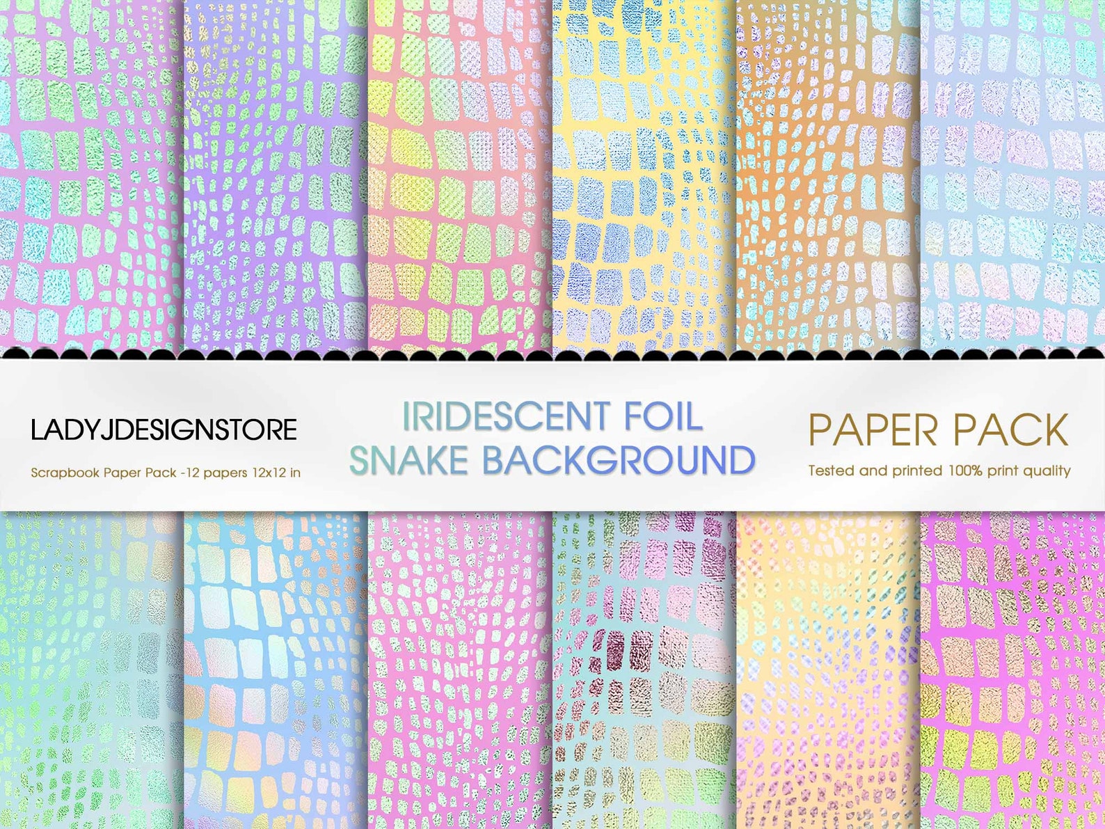 Iridescent Snake Skin Print Digital Paper Seamless Pattern - Etsy