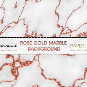 Glam Rose Gold Marble Digital Seamless Paper Digital Marble | Etsy