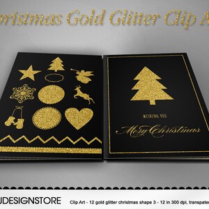 GOLD GLITTER Clipart Digital Clip Srt Frames Gold Glitter Christmas ...