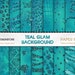 Teal Glam Digital Paper Seamless Tiger Cheetah Zebra - Etsy