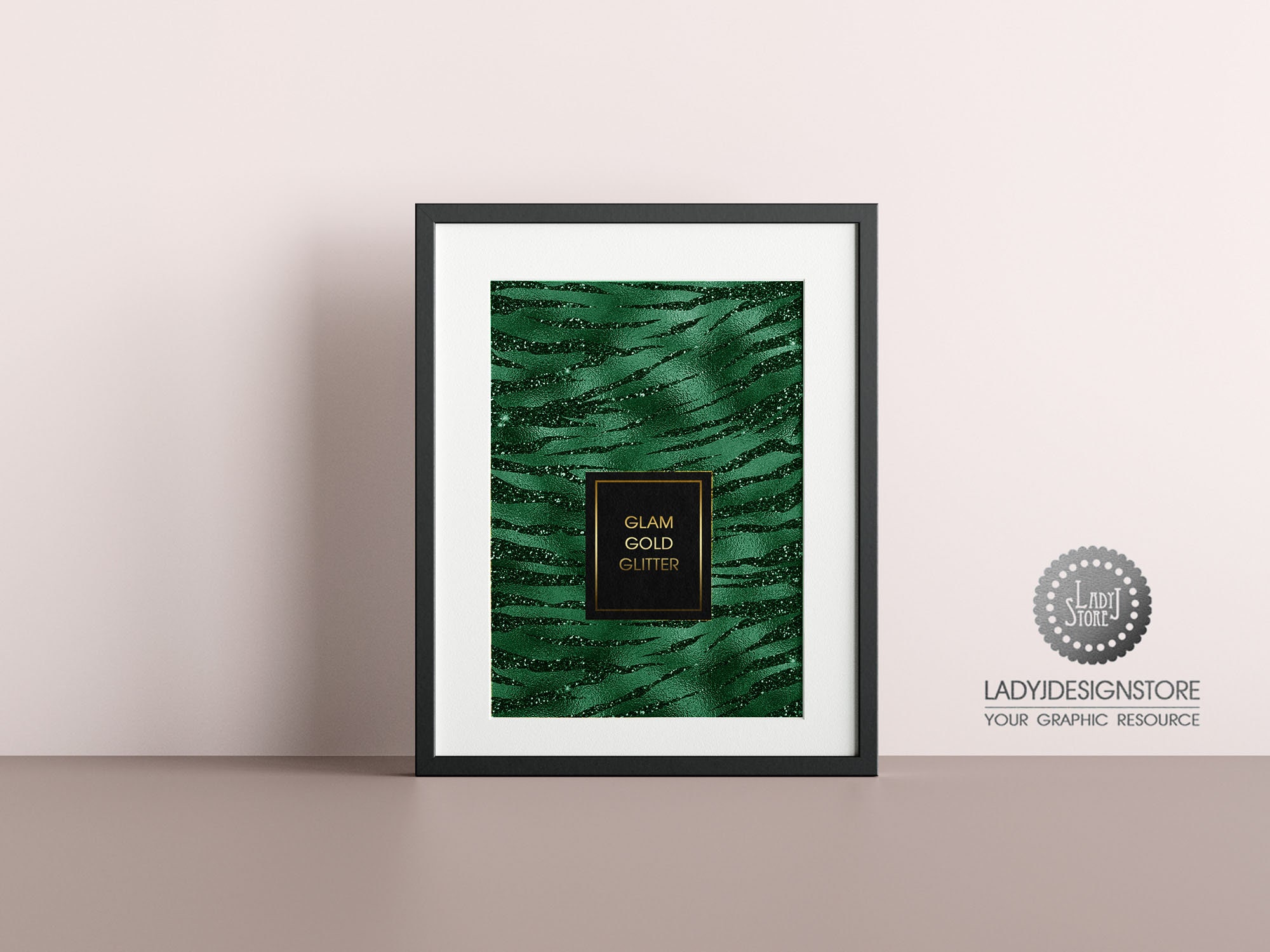 Emerald Glitter Glam Digital Paper Seamless Tiger Cheetah | Etsy UK