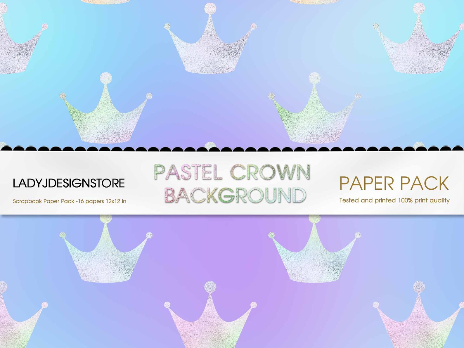 Pastel Crown Background Pastel Rainbow Crown Digital Paper - Etsy