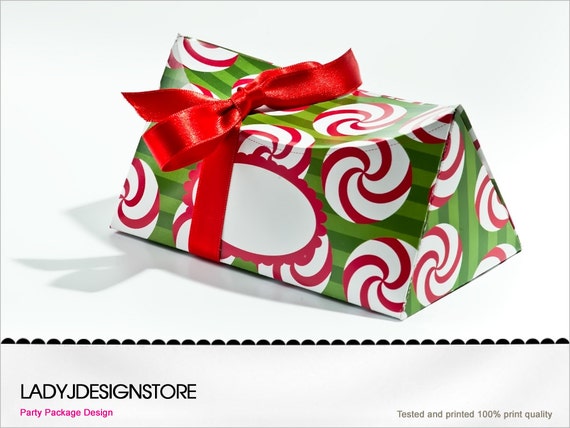 Christmas Candy Box Template - Package Templates DIY by ...