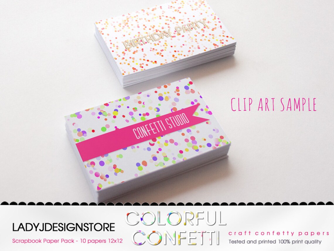 Confetti Paper Pack 10 Paper for Birthday Celebration - Etsy