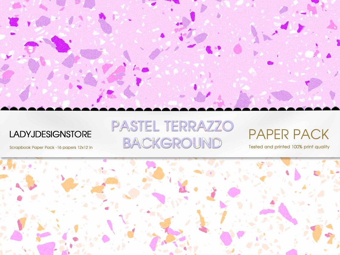 Terrazzo Pastel Seamless Digital Paper pack Terrazzo Colorful | Etsy