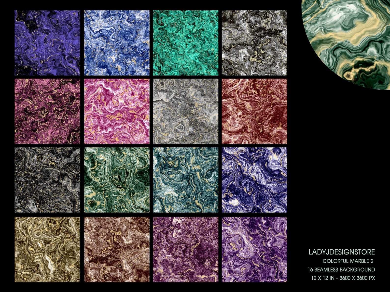 Colorful Marble 2 Digital Seamless Paper Digital Marble Gold - Etsy