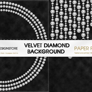 Diamonds Velvet Digital Paper, Diamonds and Velvet Digital Paper ...