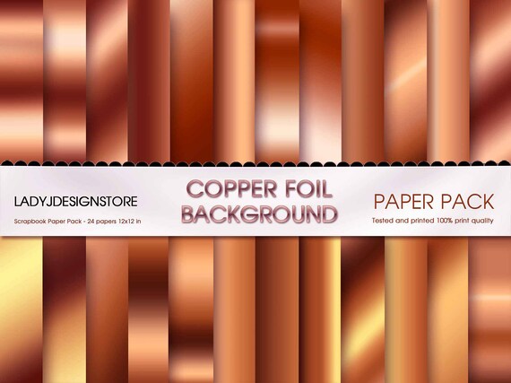 Copper Gradient Copper Digital Paper, Copper digital foil, metallic ...
