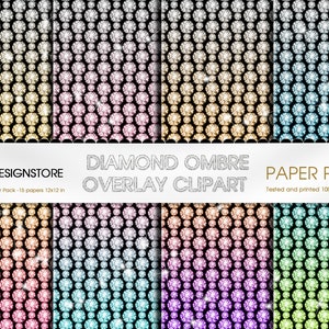 Diamond Ombre Overlay Clipart in PNG, Diamond Transparent Background ...