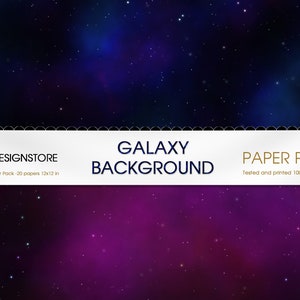 Galaxy, Stars, Space Backgrounds Digital Paper 20 Galaxy Seamless ...
