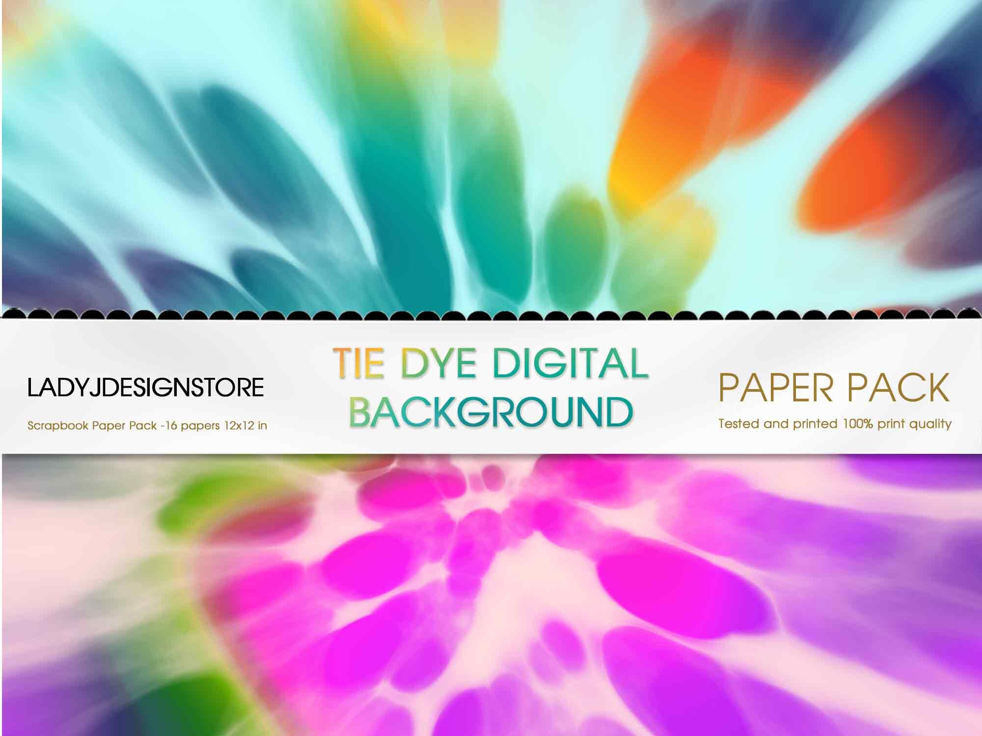 Tie Dye Digital Paper Colorful Tie-dye Hippie Mermaid | Etsy