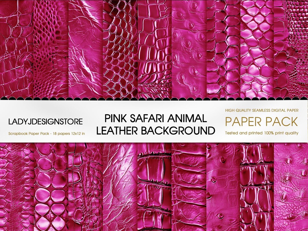 Pink Premium Safari Animal Leather Seamless Backgrounds, Textures of ...