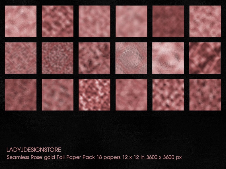 Rose Gold Foil Digital Paper Foil Textures Shimmer Printable - Etsy