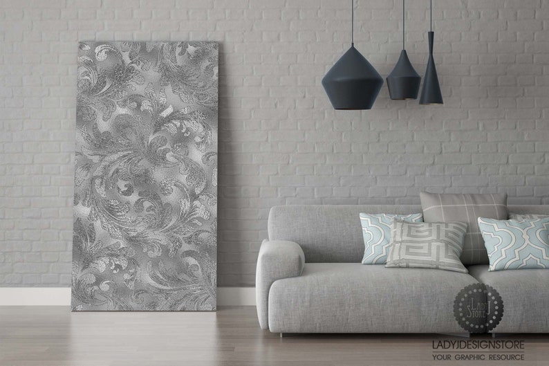 Silver Glitter Glam Digital Paper Seamless Tiger Cheetah - Etsy