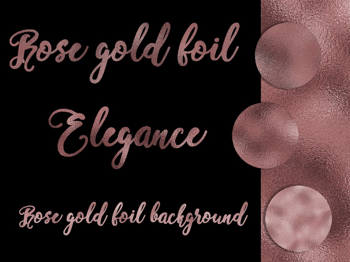 Rose Gold foil digital paper foil textures shimmer printable | Etsy