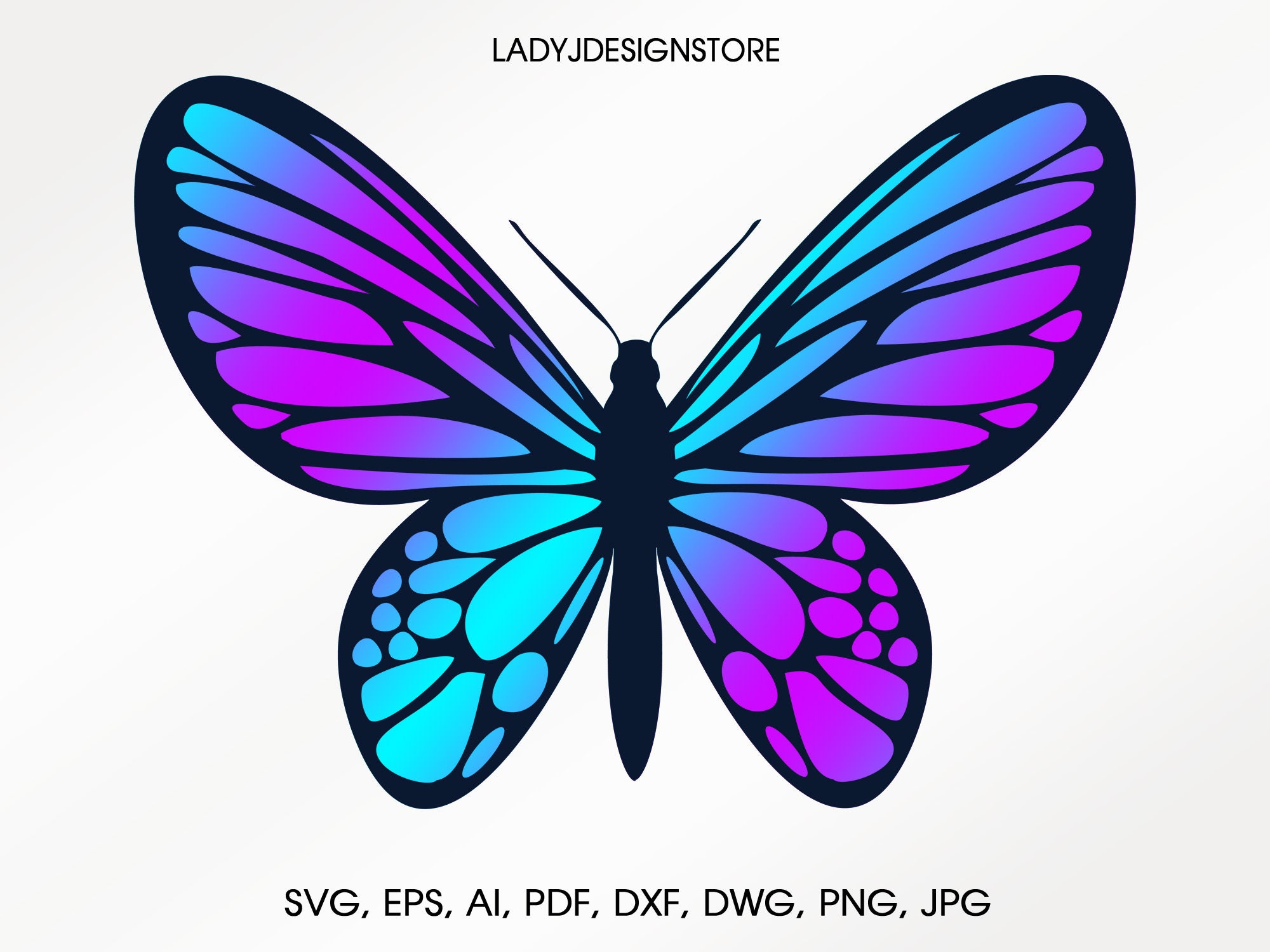 Butterfly-2 SVG Layered Butterfly Svg Circut Silhouette | Etsy