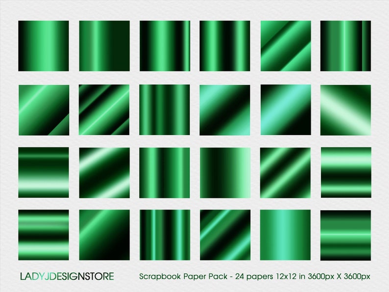 Green Gradient Green Digital Paper Green Digital Foil - Etsy