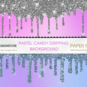 Sparkly Pastel Glitter Dripping Foil, Sparkly Foil Dripping, Pastel ...