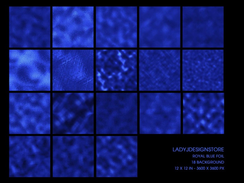 Royal Blue Foil Digital Paper Foil Textures Shimmer Printable - Etsy UK