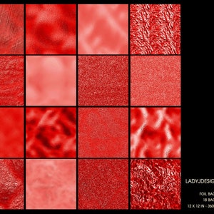 Red Foil Glitter Seamless Digital Paper, Red Digital Paper Backgrounds ...