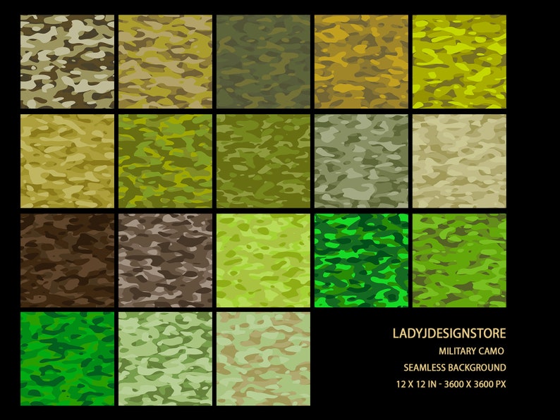 Military Camo Digital Paper Army Seamless Patterns | Etsy