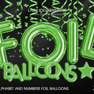 Green Foil Balloon Alphabet Clip Art PNG Transparent Gold Ribbons for ...