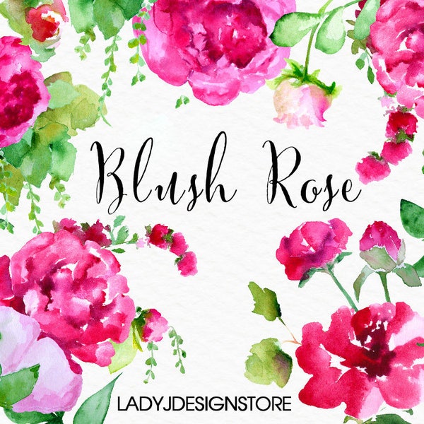 Pink Flower Clip Art - Etsy