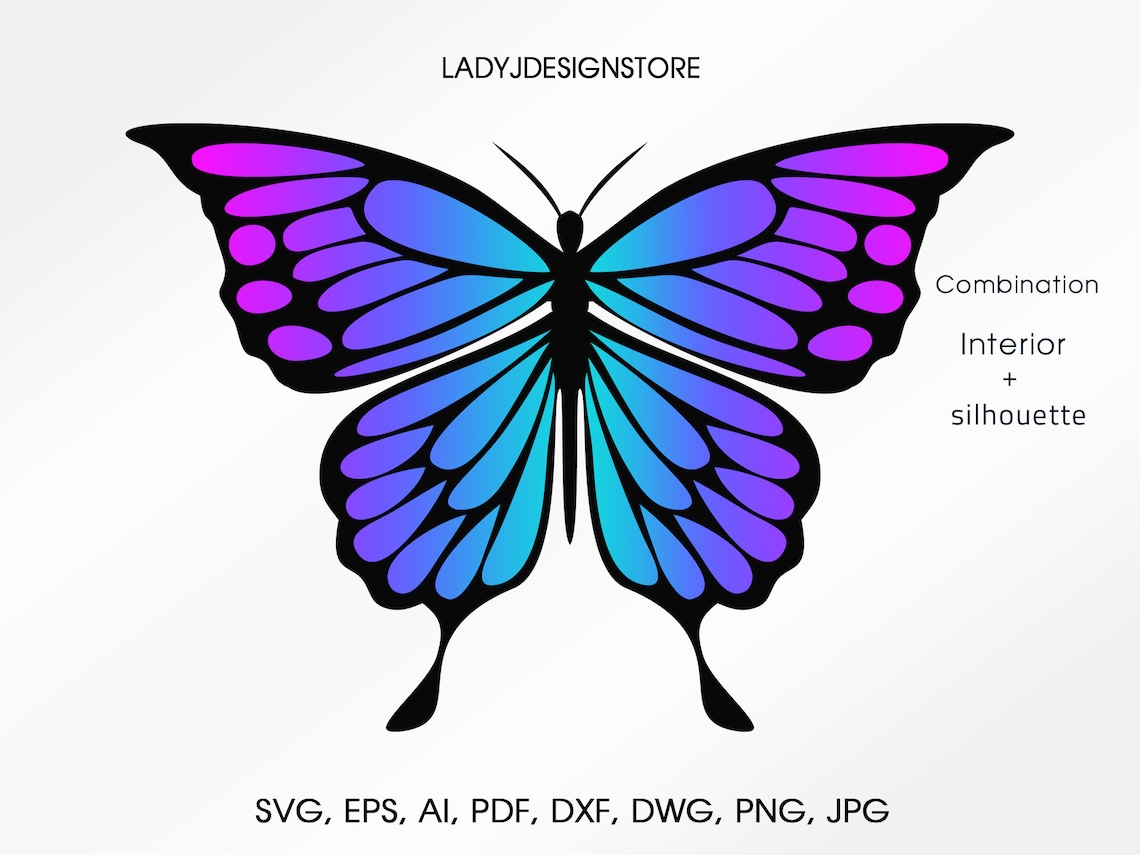 Butterfly-3 SVG Layered Butterfly Svg Circut Silhouette - Etsy