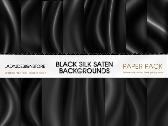 Black Silk Satin Textures, silk digital paper backgrounds silk paper ...