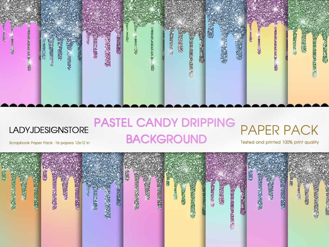 Sparkly Pastel Glitter Dripping Foil, Sparkly Foil Dripping, Pastel ...
