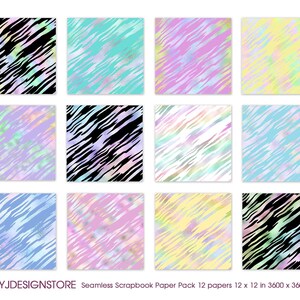 Iridescent Zebra Print Digital Paper seamless zebra pattern | Etsy