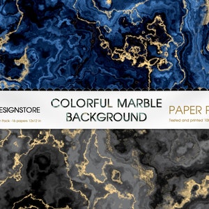 Colorful Marble Digital Seamless Paper, Digital Marble, Gold Marble ...