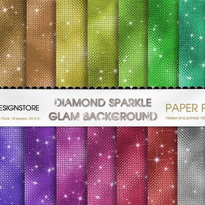 Diamond Digital Paper, Seamless Glam Diamond Sequin Textures With ...