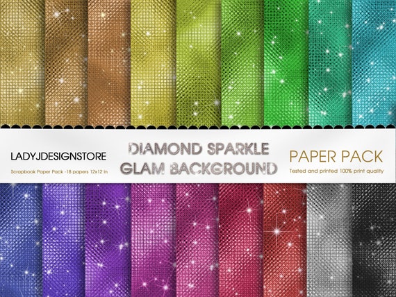 Diamond Digital Paper, seamless glam diamond sequin textures with ...