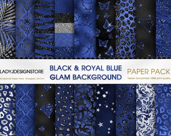 Royal Blue Glitter Paper - Etsy