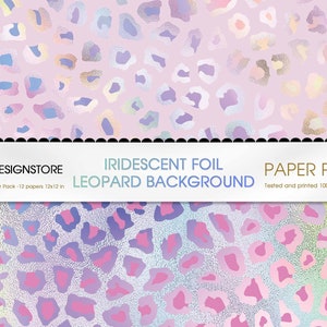 Iridescent Leopard Print Digital Paper Seamless Leopard Skin Pattern ...